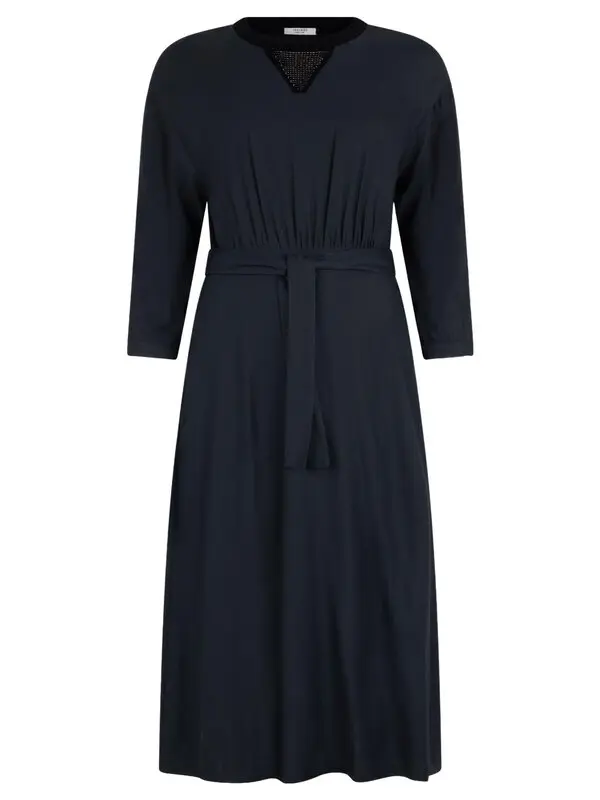 Peserico Belted Midi Dress - Black