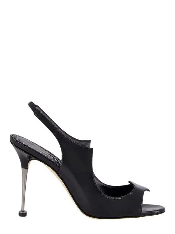 Manolo Blahnik Minza Slingback Sandals - Black