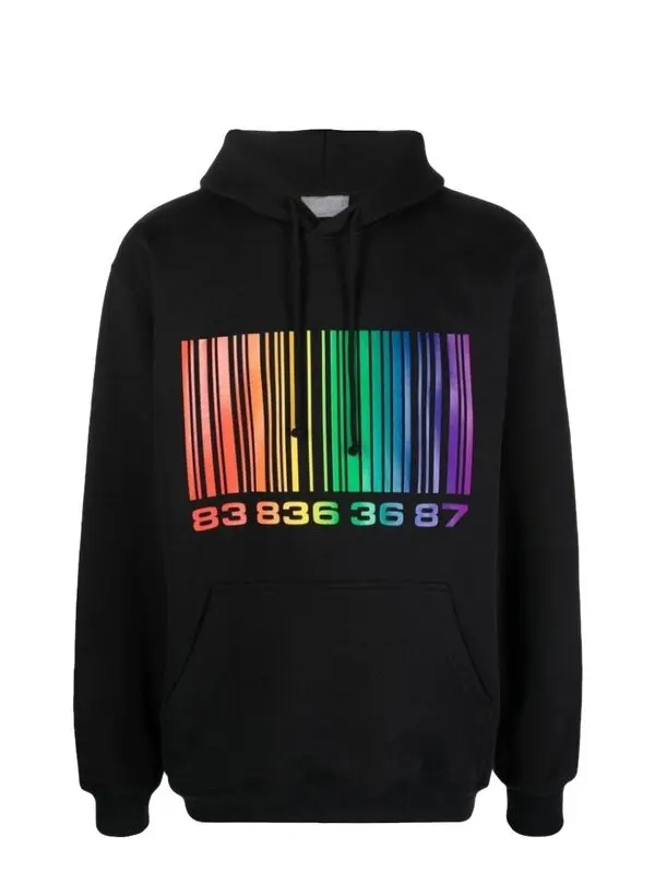 VTMNTS Barcode Graphic Hoodie - Black