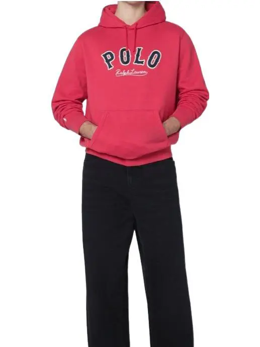 Polo Ralph Lauren Logo Embroidered Hoodie - Red