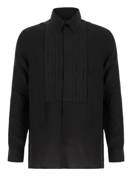 Givenchy Collared Long-sleeve Shirt - Black