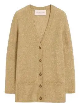 Valentino Garavani V-logo Buttoned Cardigan - Golden