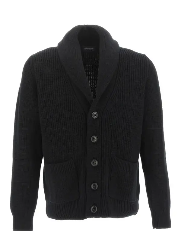 DRUMOHR Shawl Lapel Cardigan - Black