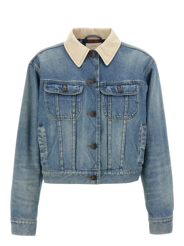 THE ROW Lapel Long Sleeve Denim Jacket - Blue