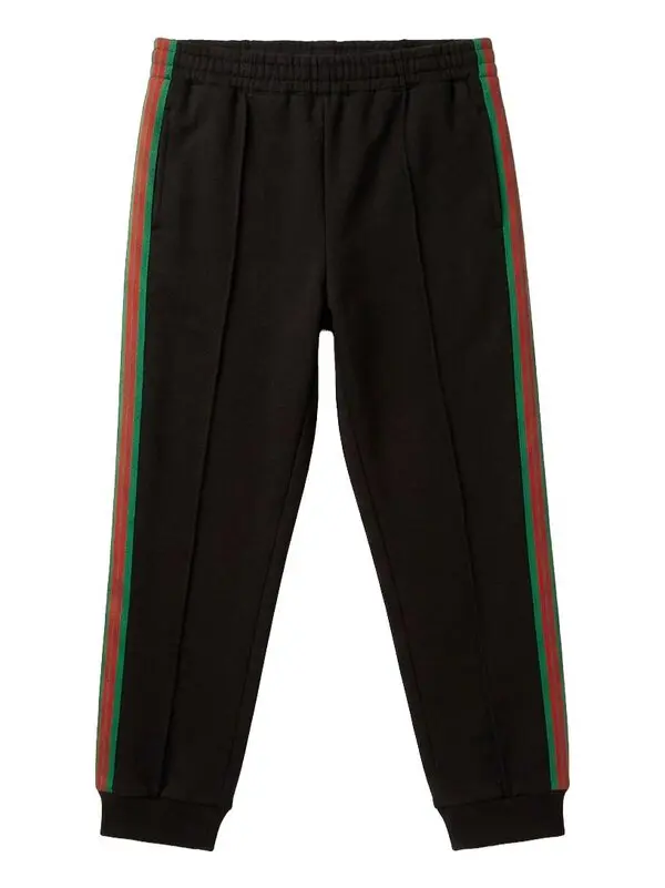 Gucci Logo Stripe Sweatpants - Black