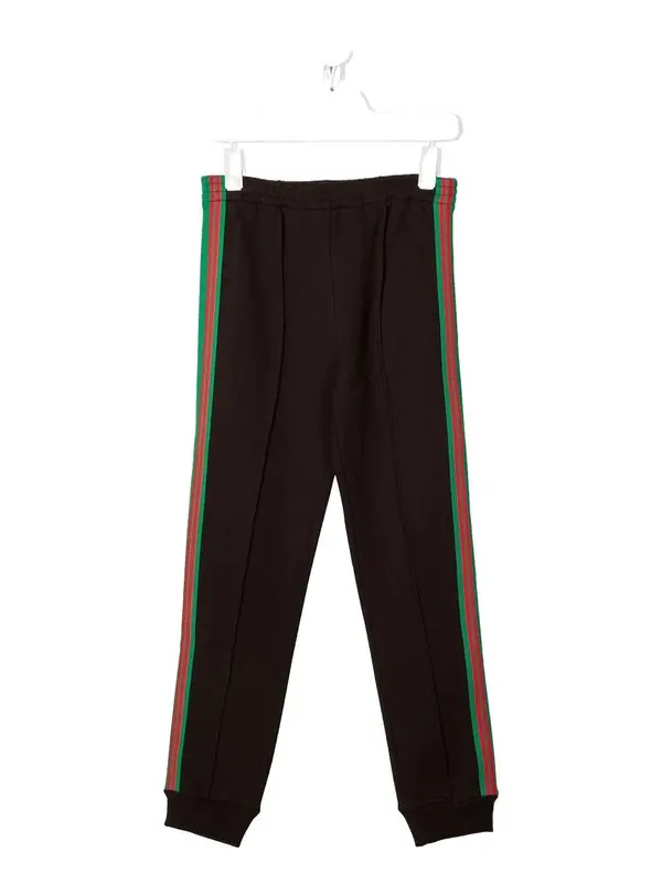 Gucci Logo Stripe Sweatpants - Black