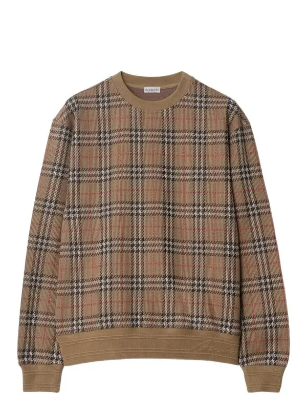 Burberry Vintage Checked Crewneck Jumper - Nut