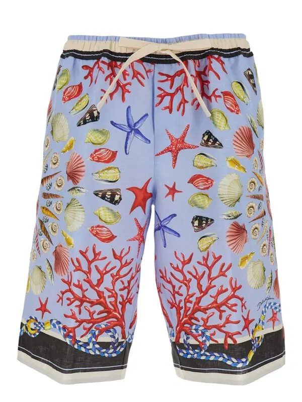 Dolce & Gabbana Graphic Print Shorts - Blue