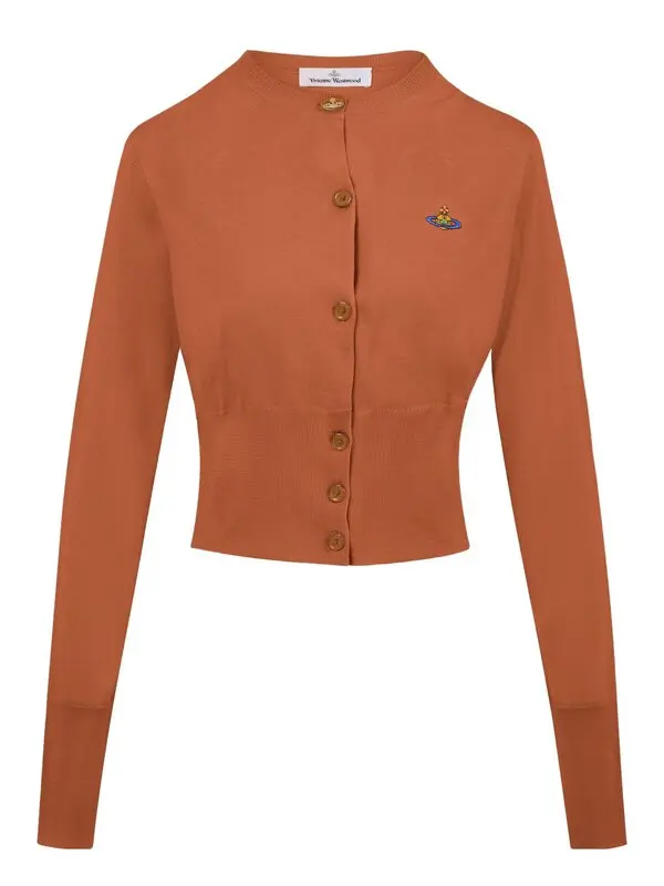 VIVIENNE WESTWOOD Bea Cropped Cardigan - Clay Red
