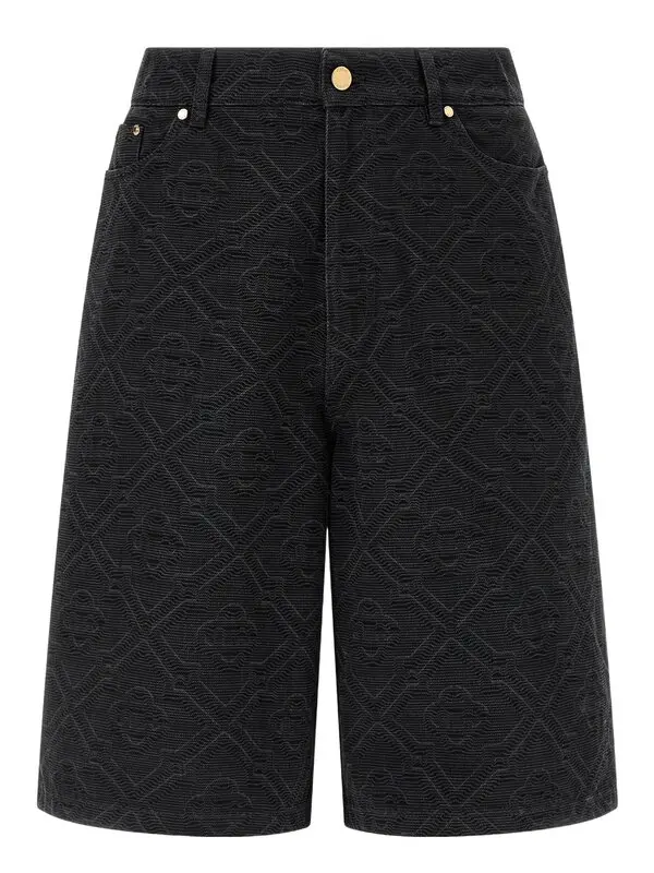 Casablanca Monogram Bermuda Shorts - Black
