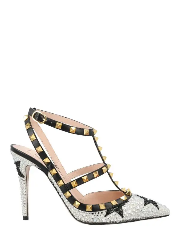 Valentino Garavani Rockstud Embellished Pointed Toe Pumps - Multicolor