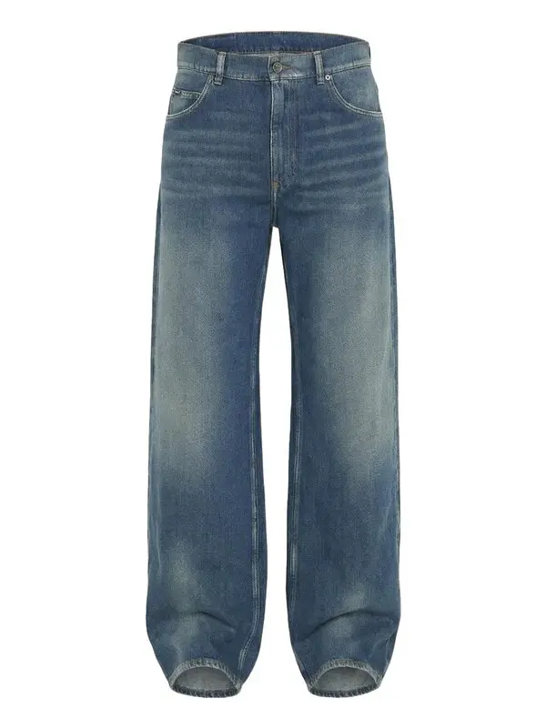 Dolce & Gabbana Logo Plaque Jeans - Blue