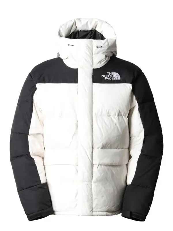 The North Face Logo Embroidered Zipped Puffer Jacket - White