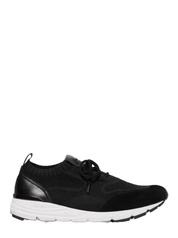 SCAROSSO Robbie Knitted Lace-up Sneakers - Black