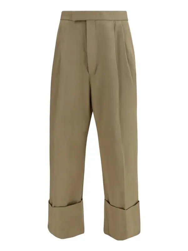 Thom Browne High Rise Double Pleated Trousers - Brown