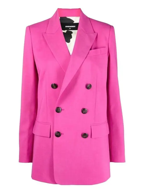 Dsquared2 Double-breasted Peak Lapel Blazer - Pink