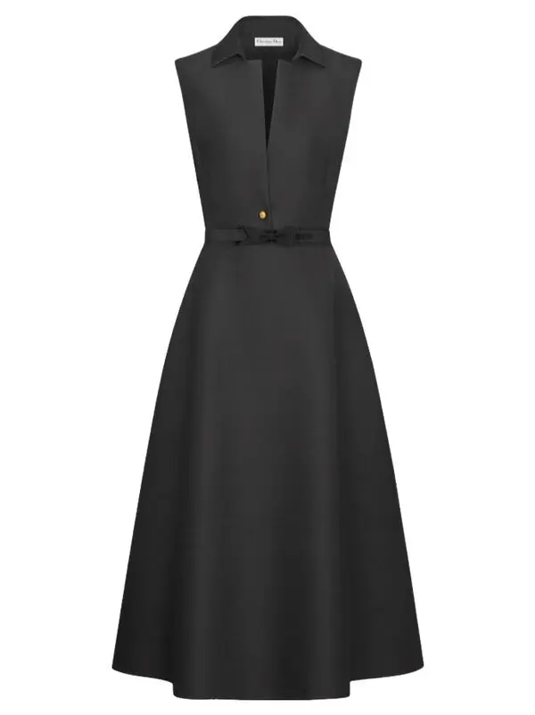 Dior Belted Mid-length Dress - Black