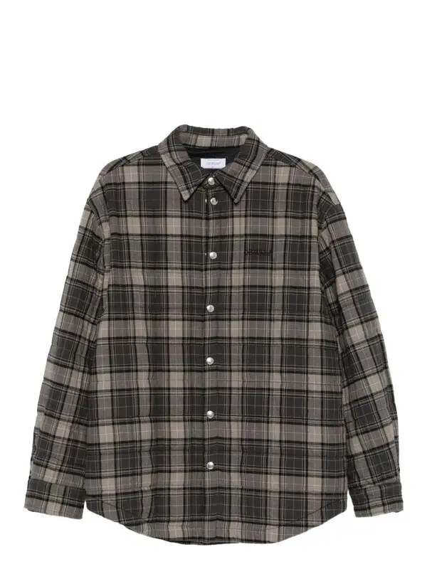 Off-White Checked Button-up Shirt - Black