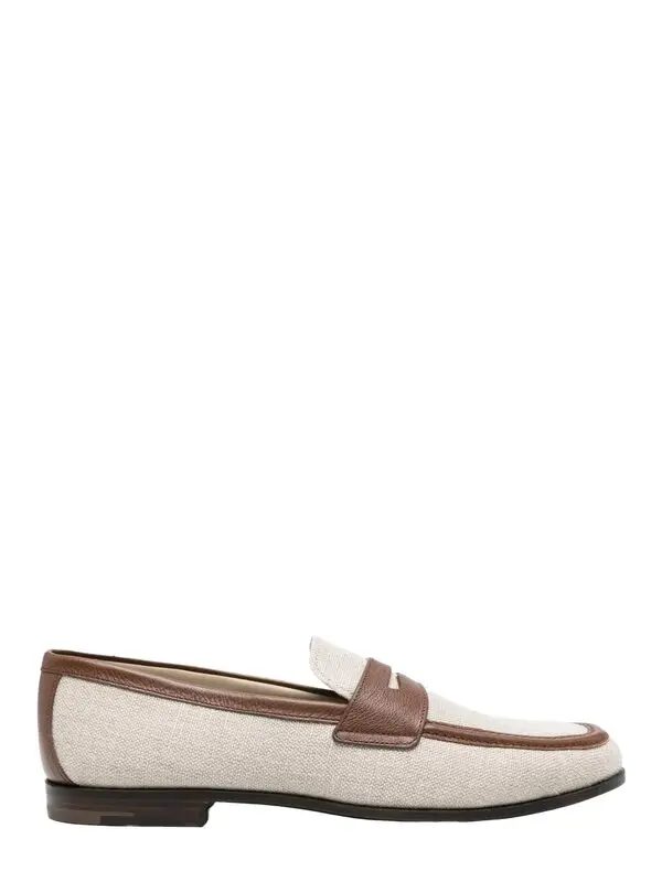 Church's Panelled Leather-trim Loafers - Light Brown