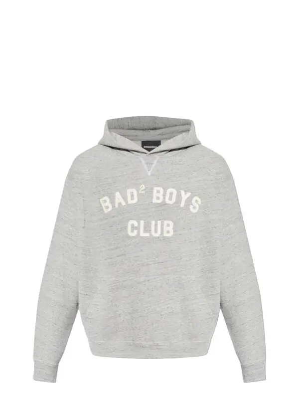 Dsquared2 Long Sleeve Logo Embroidered Hoodie - Grey