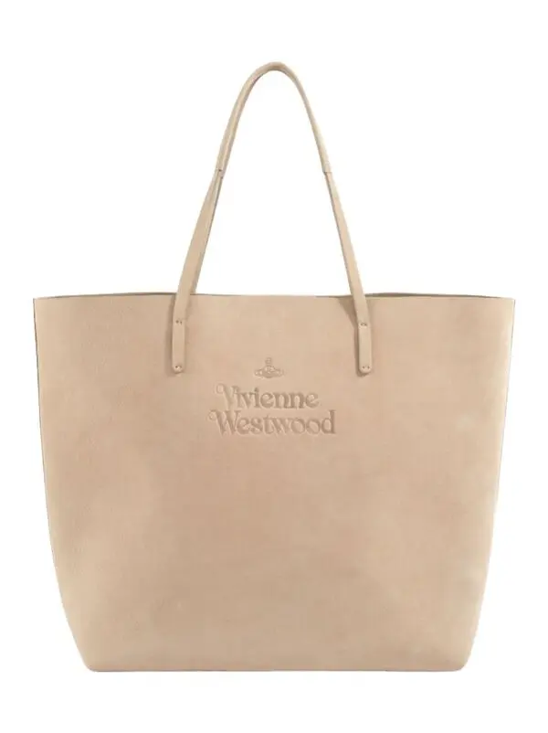 VIVIENNE WESTWOOD Studio Shopper Tote Bag - Beige
