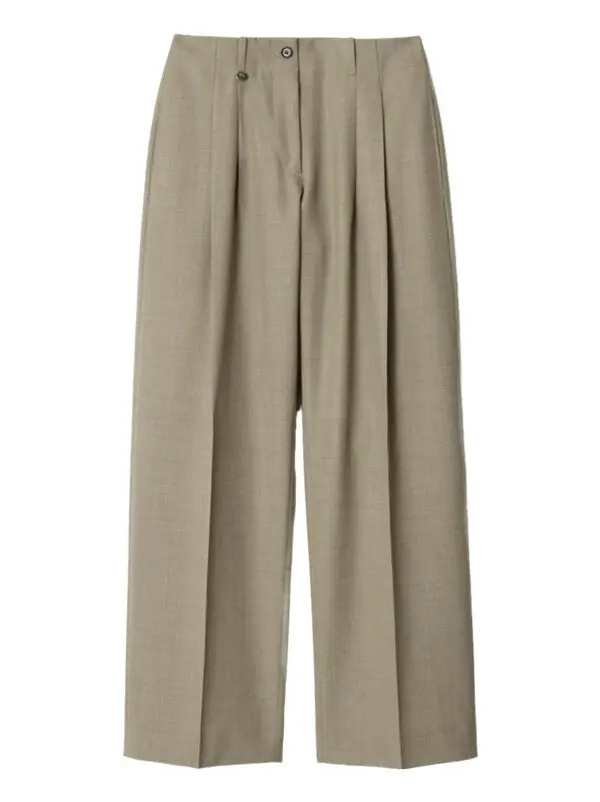 Burberry Wool Tailored Trousers - Olive-brown