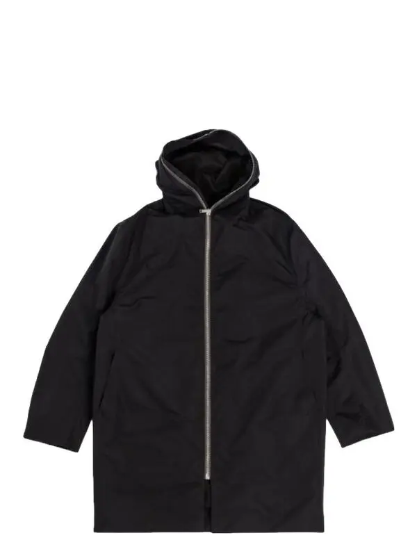 Rick Owens Hooded Zip-up Coat - Black