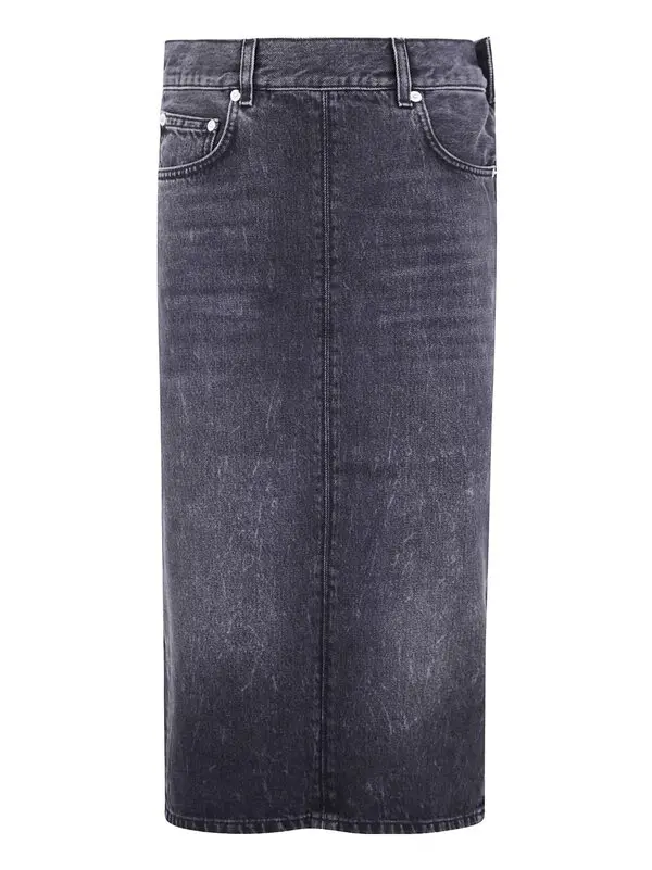 HAIKURE Kim Denim Knee-length Skirt - Black