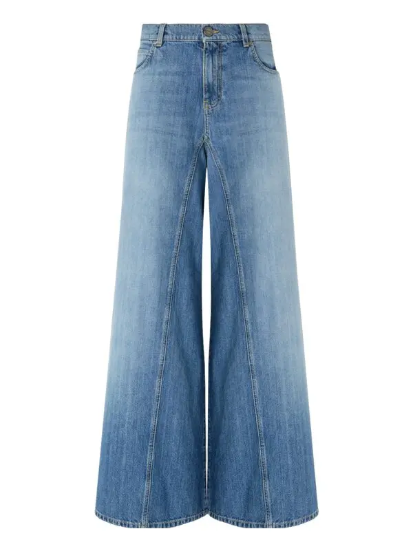 Pinko Super Wide-leg Flared Jeans - Light Blue