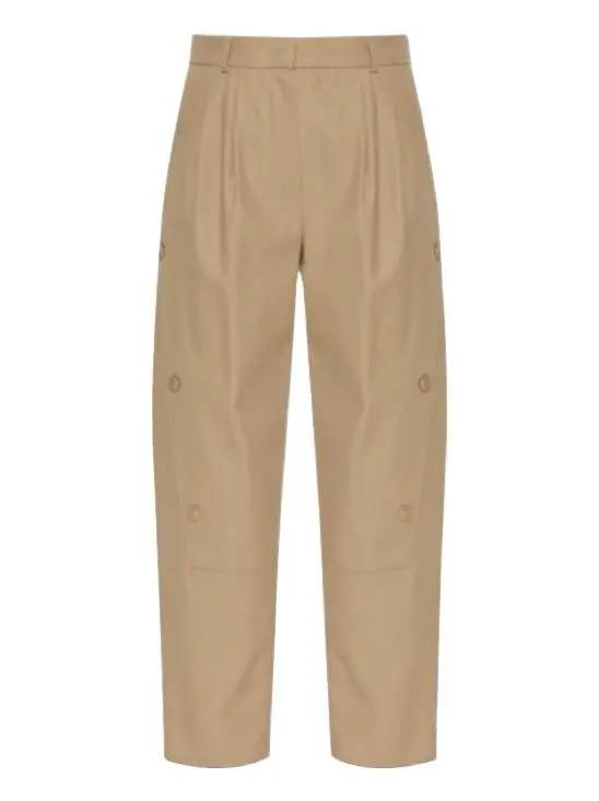 Max Mara Pleated Detail Trousers - Beige