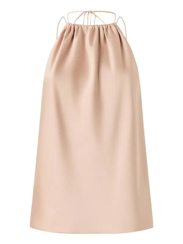 Pinko Gathered Neckline Halter Blouse - Nude