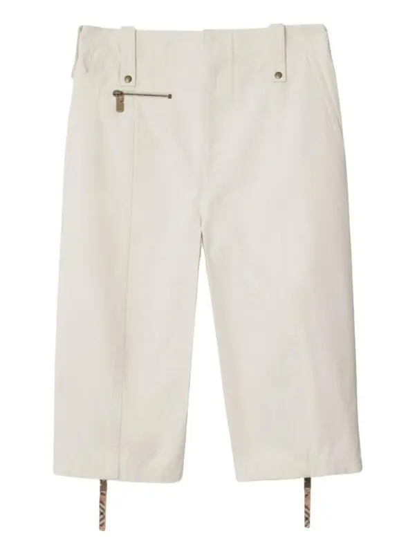 Burberry Zip-detailed Cropped Trousers - Quartz