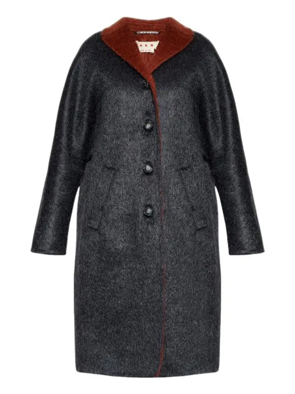Marni Single Breasted Coat - Black