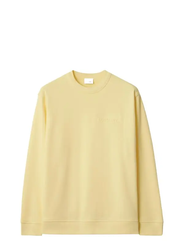 Burberry Crewneck Sweatshirt With Embossed Monogram - Nude
