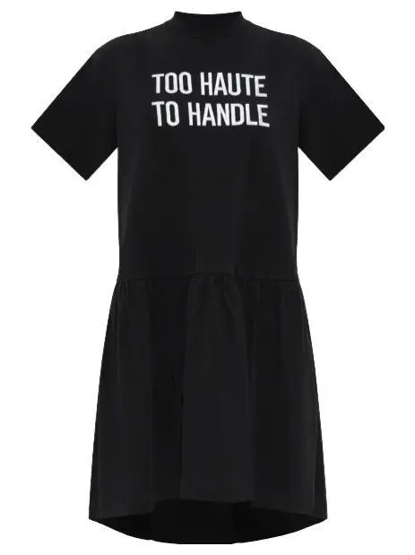 Moschino Short-sleeved Embroidered Dress - Black