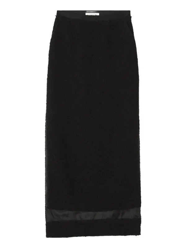 LANVIN Textured High-waisted Maxi Skirt - Black