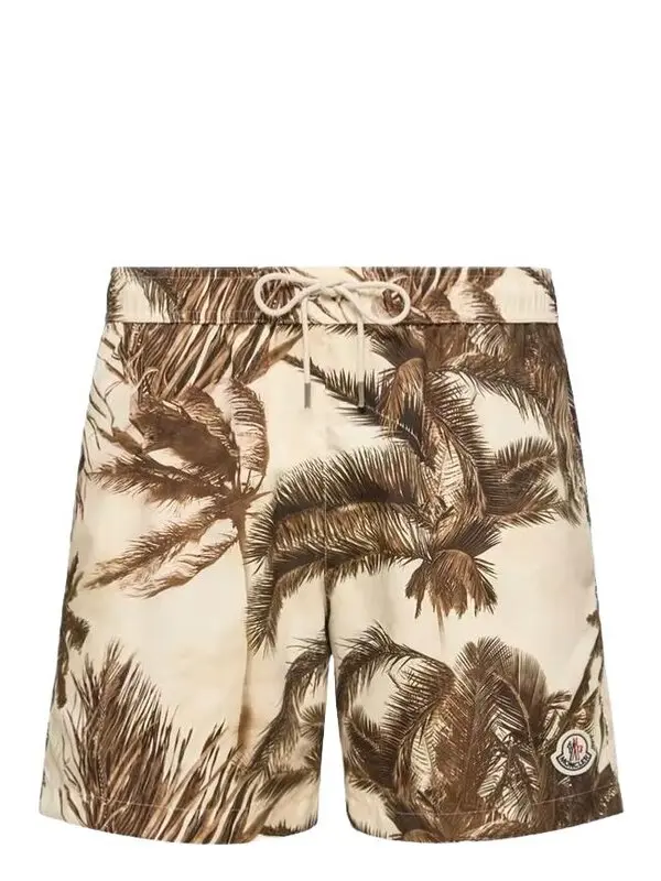 Moncler Patterned Swim Shorts - Nude