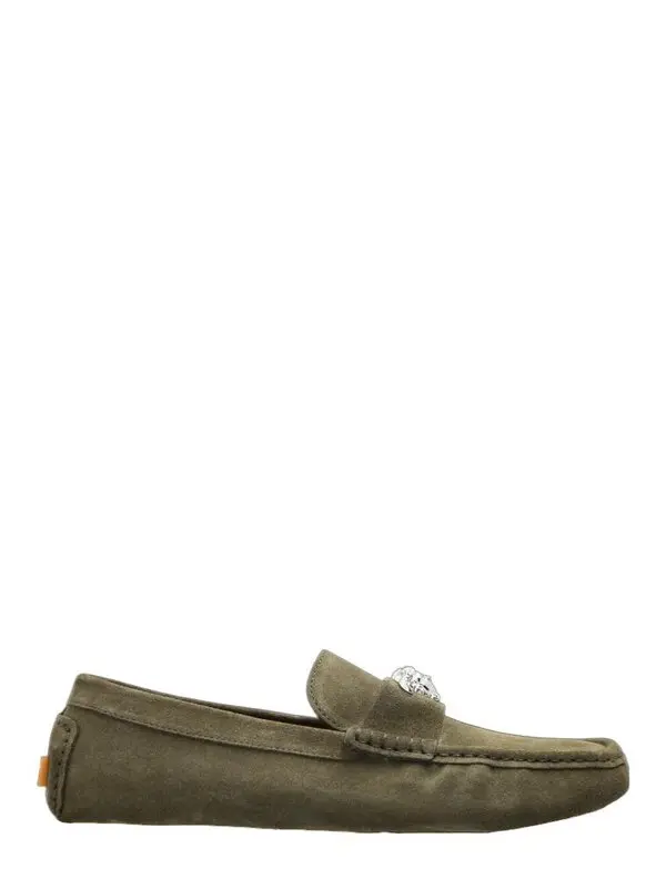 Versace Medusa Plaque Slip-on Loafers - Brown