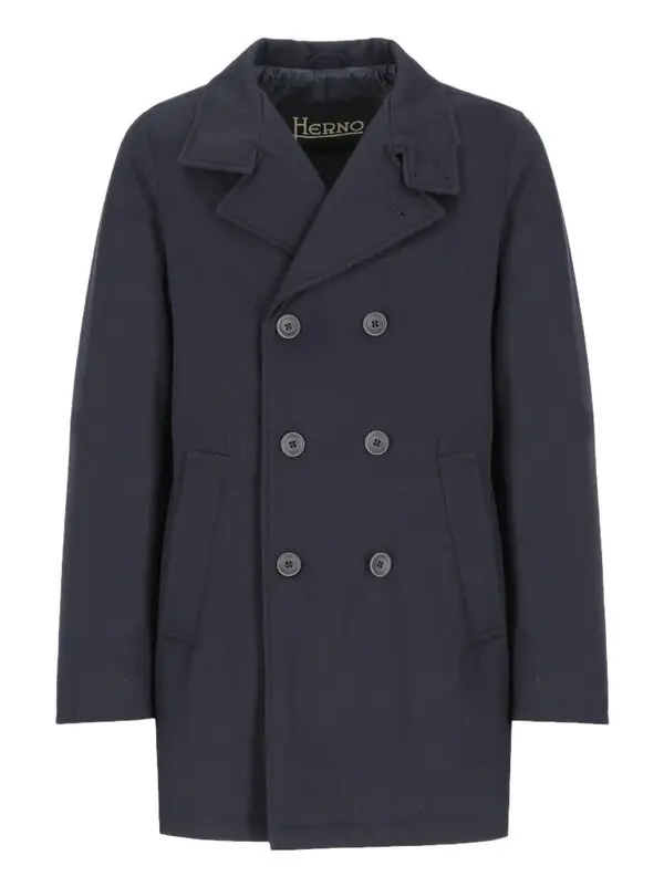 Herno Padded Double-breasted Coat - Black