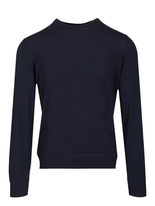 TOM FORD Crewneck Knitted Long Sleeve Top - Black