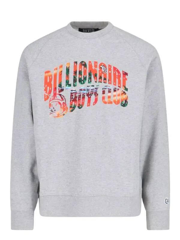BILLIONAIRE Boys Club Graphic Print Crewneck Sweater - Grey