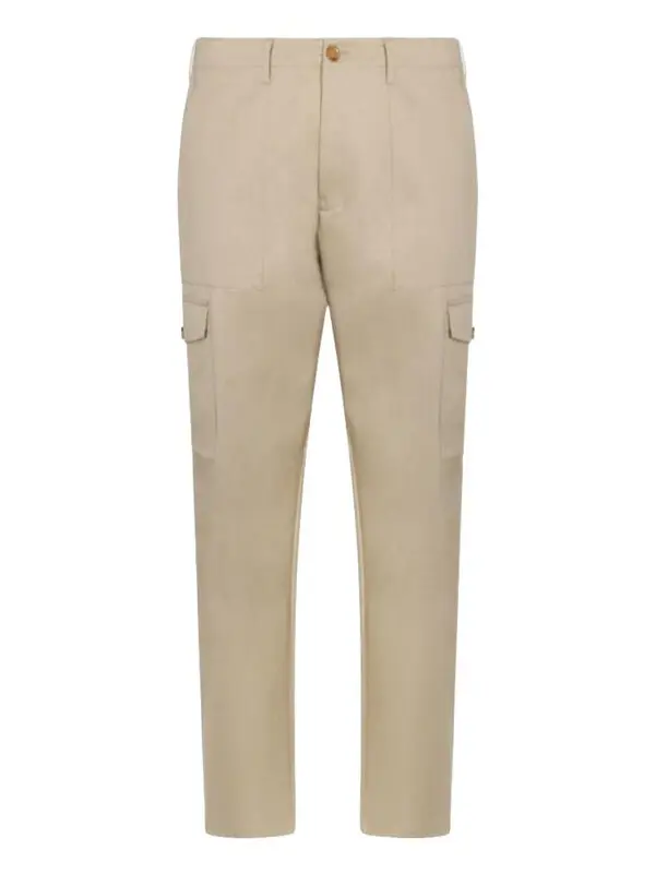 Etro Pegaso Embroidered Trousers - Nude