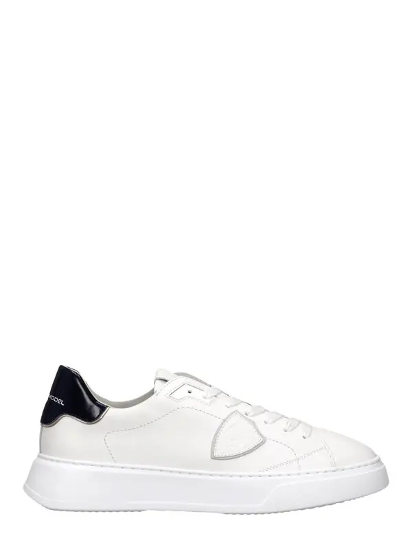 Philippe Model Athletic Round Toe Lace-up Sneakers - White