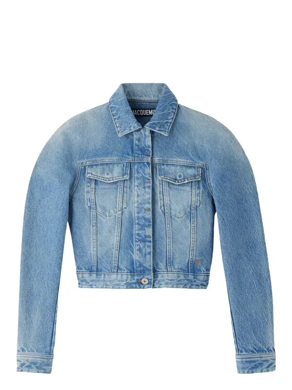 Jacquemus The Ovalo De-nîmes Denim Jacket - Blue