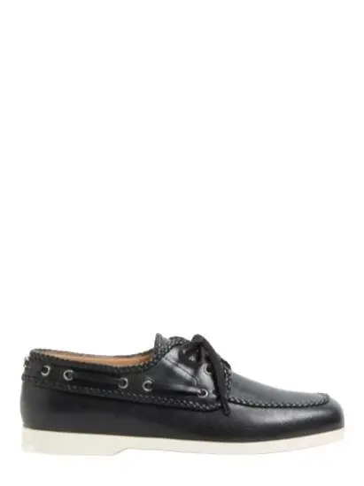 Valentino Garavani Palm Avenue Kidskin Boat Shoe - Black