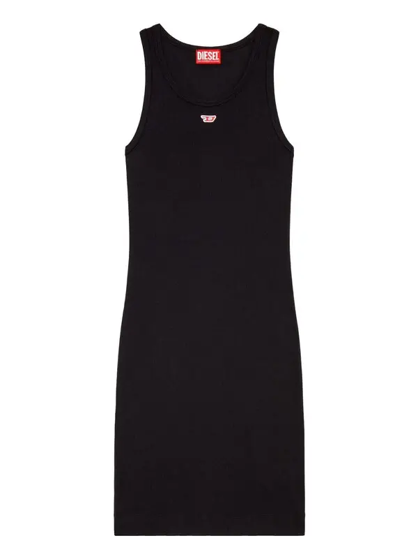 DIESEL® D-tank D Logo-appliqué Tank Dress - Black