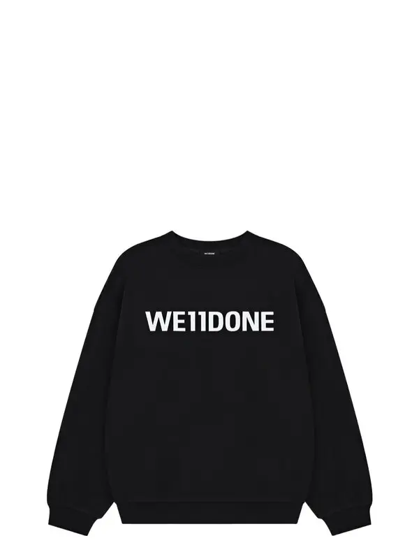 We11Done Long-sleeved Crew Neck Sweatshirt - Black