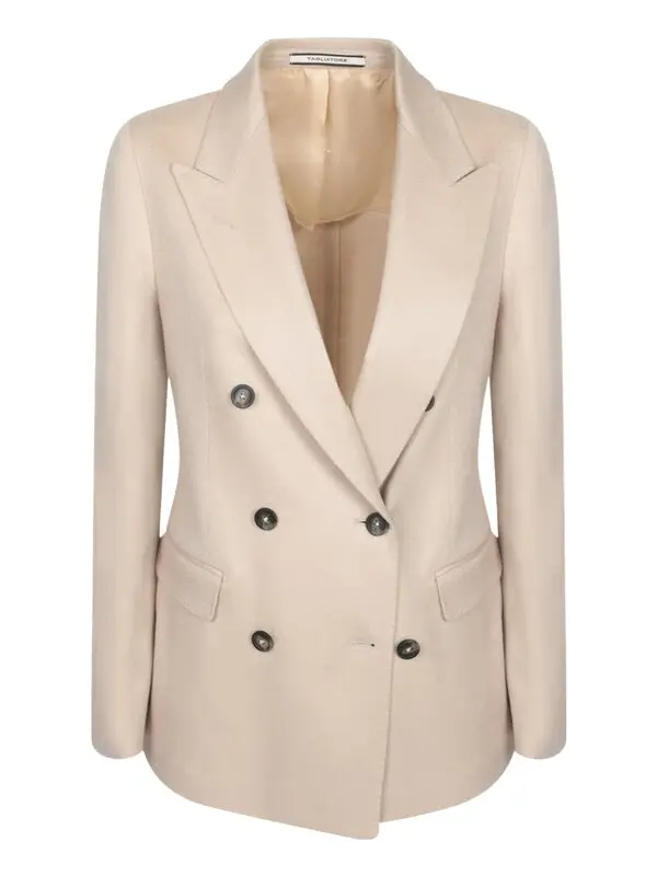 Tagliatore Double Breasted Tailored Blazer - White