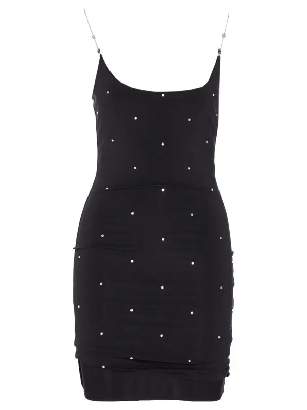 Amiri Embellished Strappy Mini Dress - Black