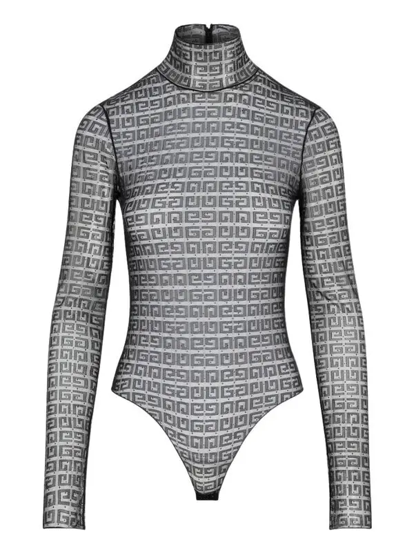 Givenchy 4g Motif Long-sleeved Bodysuit - Black